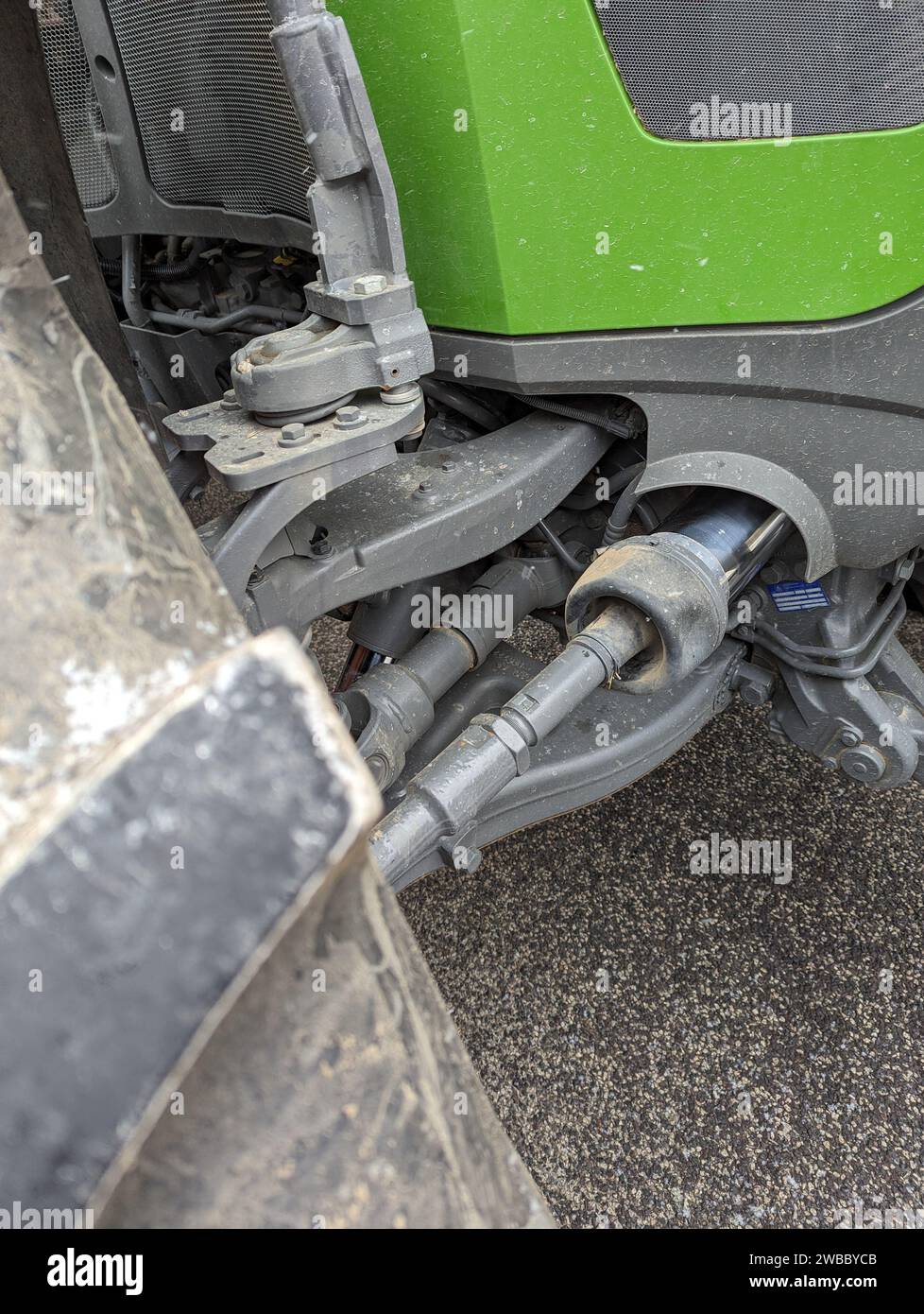 Hinge of tractor Stock Photo - Alamy