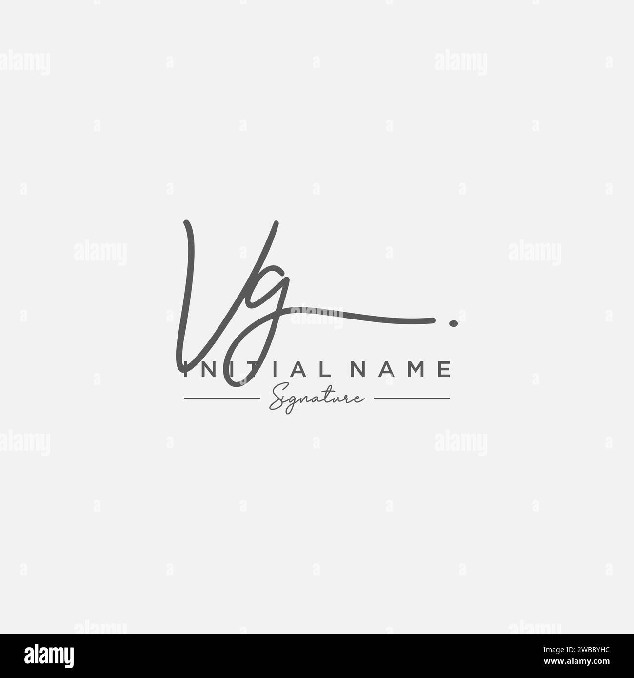 VG Signature Logo Template Vector Stock Vector Image & Art - Alamy