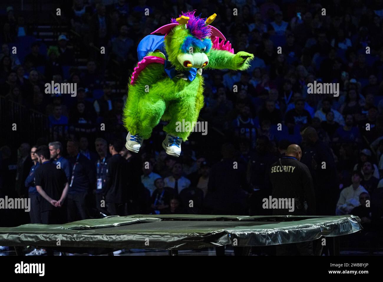 Orlando, Florida, USA, January 9, 2024, Orlando Magic mascot stuff the ...