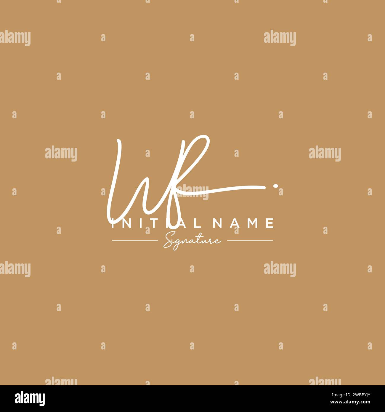 WF Signature Logo Template Vector Stock Vector Image & Art - Alamy