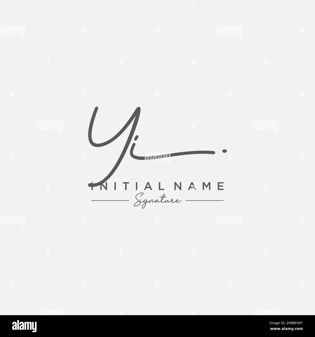 YI Signature Logo Template Vector Stock Vector Image & Art - Alamy