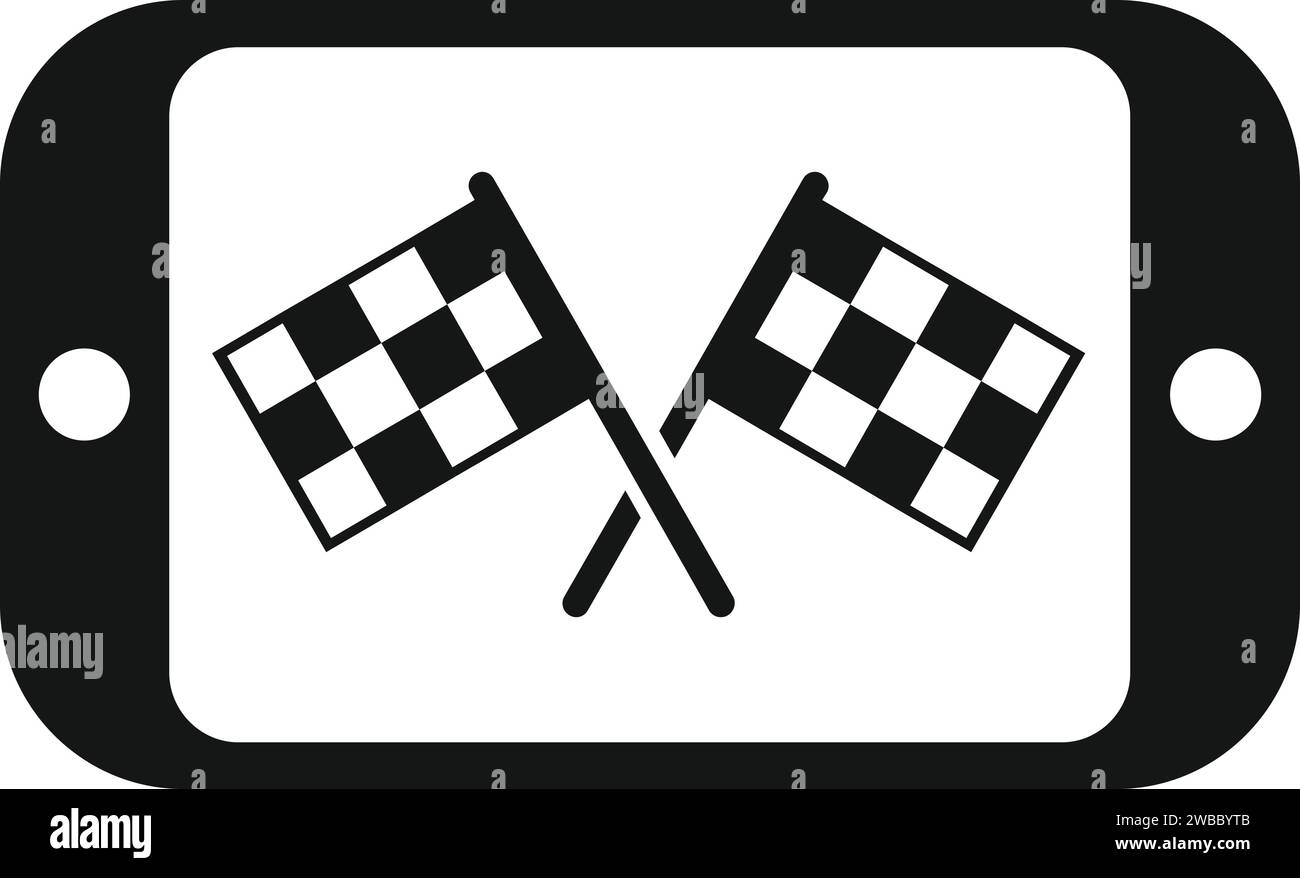 Finish runner app icon simple vector. Training sport. Health wellness ...