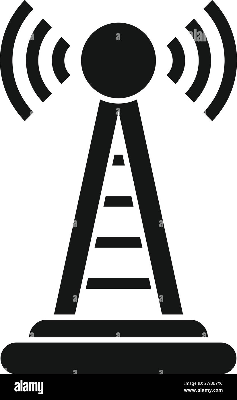 Tower road sensor icon simple vector. System control. Drive smart stop ...