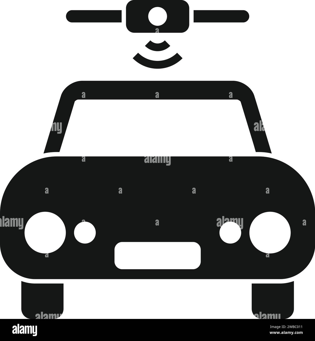 Car road sensor icon simple vector. Safety control. Smart view Stock ...
