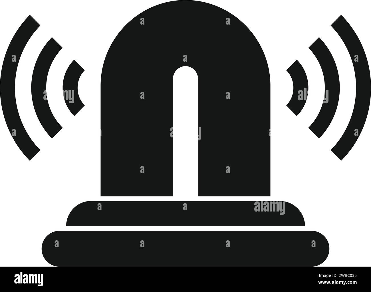 Flasher sensor road icon simple vector. Alert care. Detector seat sport ...