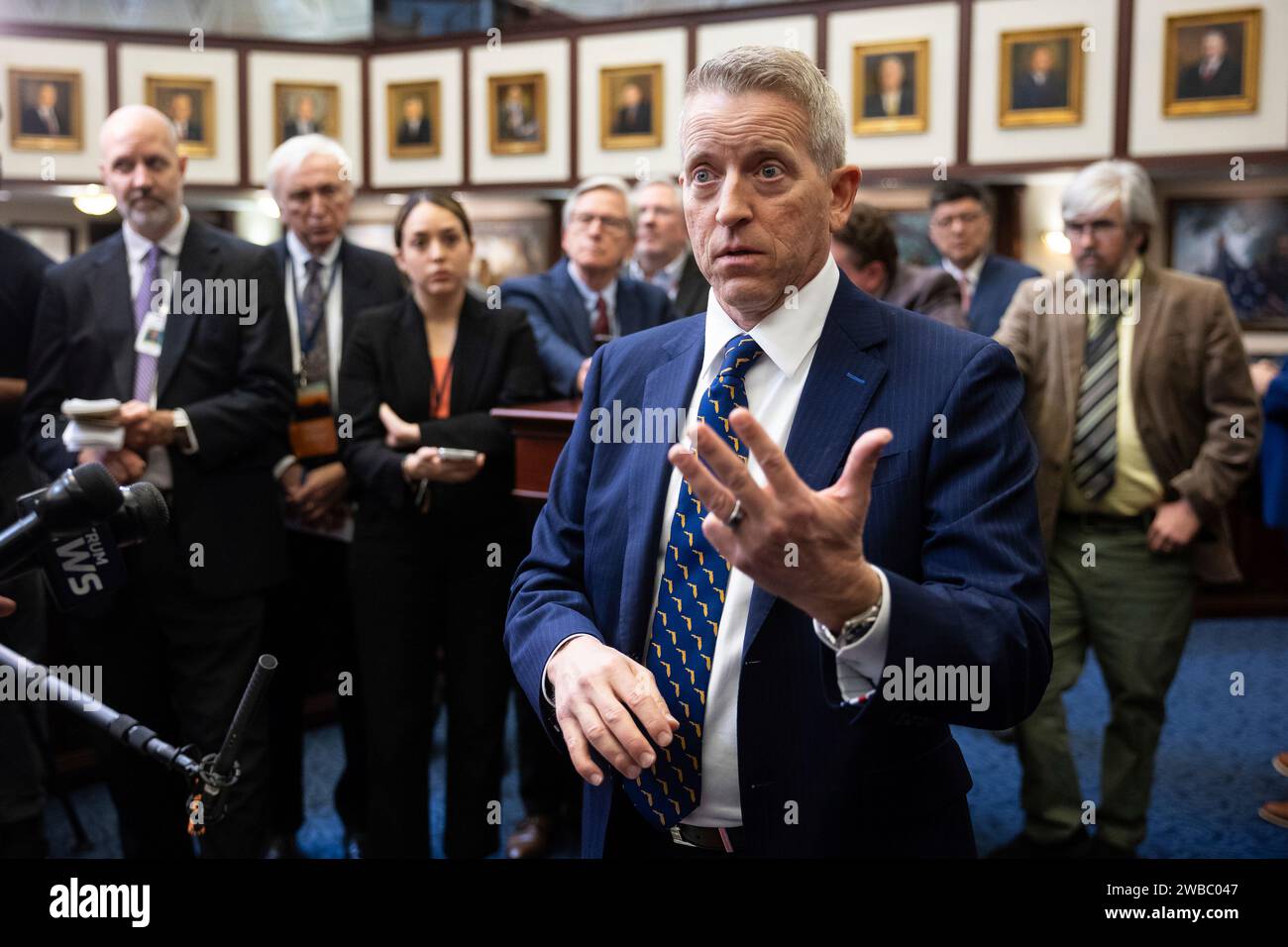 Florida House Speaker Paul Renner speaks with reporters in the House ...
