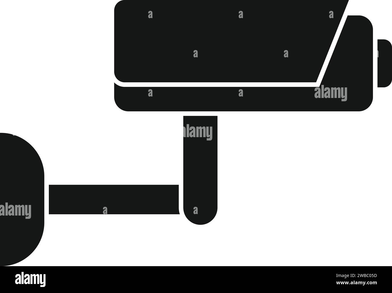 Video road security icon simple vector. Camera control. Safety sensor ...