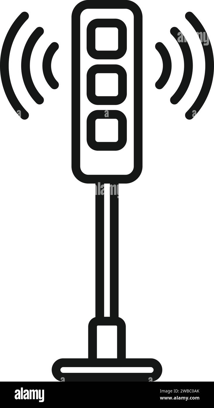 Auto alert chair seat icon outline vector. Care safety view. Control ...