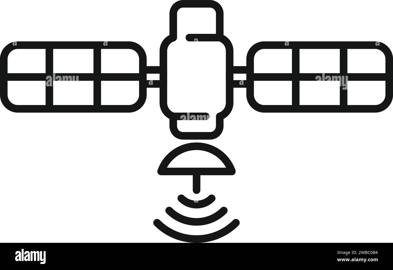 Satellite road sensor icon outline vector. Safety system. Traffic ...