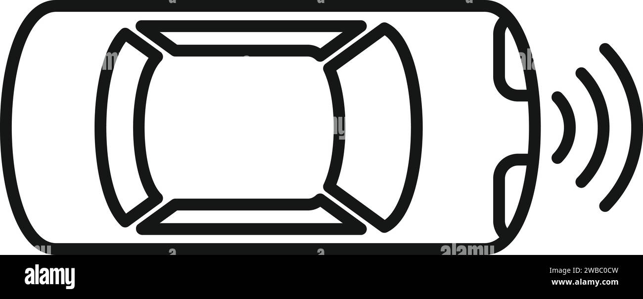 Drive safe accident icon outline vector. View stop control. Limit auto ...