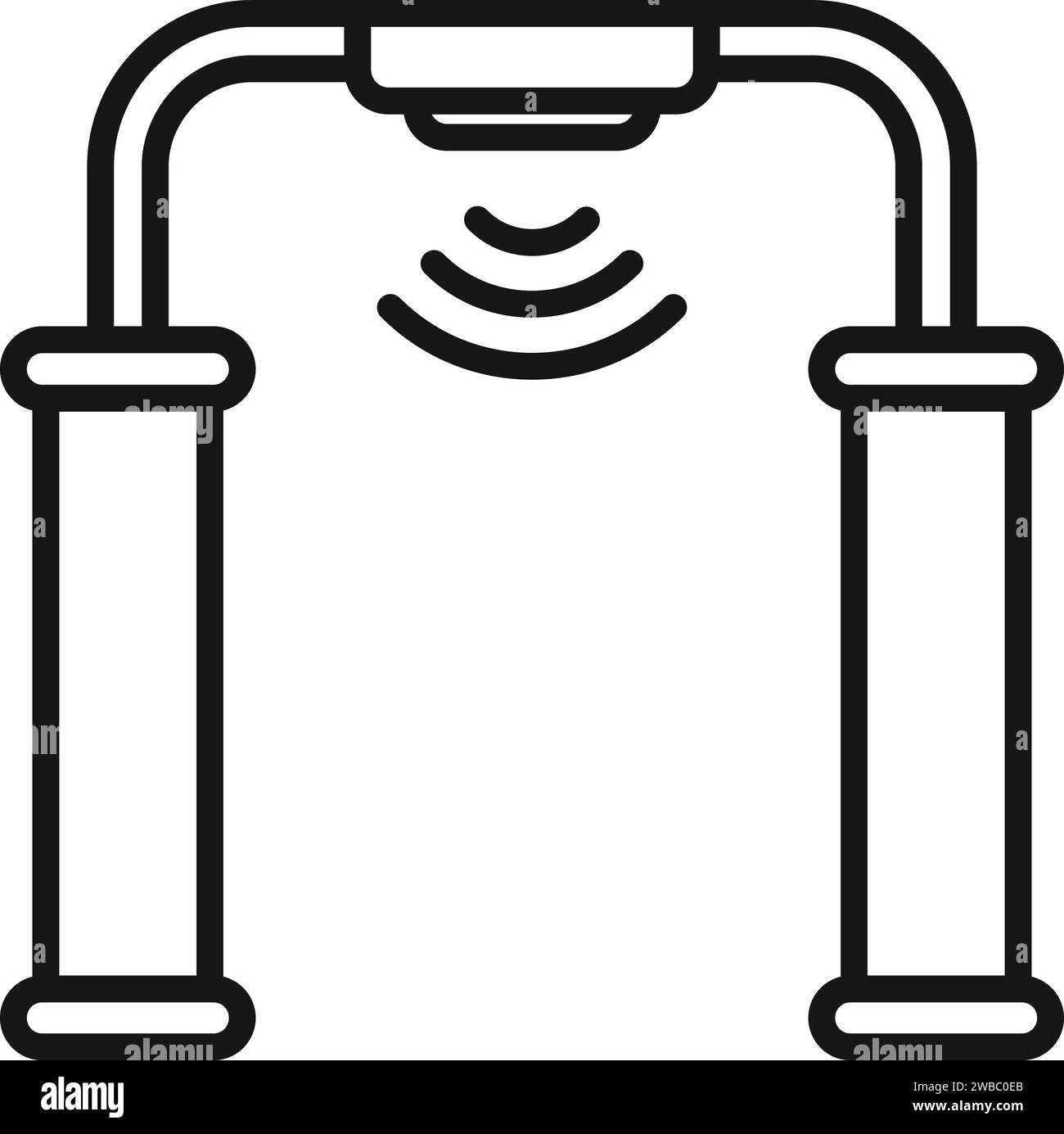 Road sensor arch icon outline vector. Smart system control. Toll front ... Road sensor arch icon outline vector. Smart system control. Toll front ...