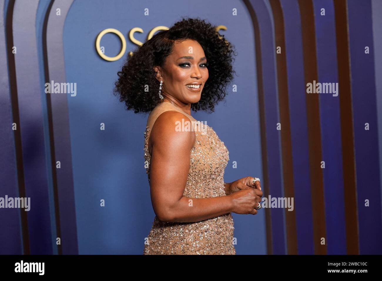 Angela Bassett arrives at the Governors Awards on Tuesday, Jan. 9, 2024 ...