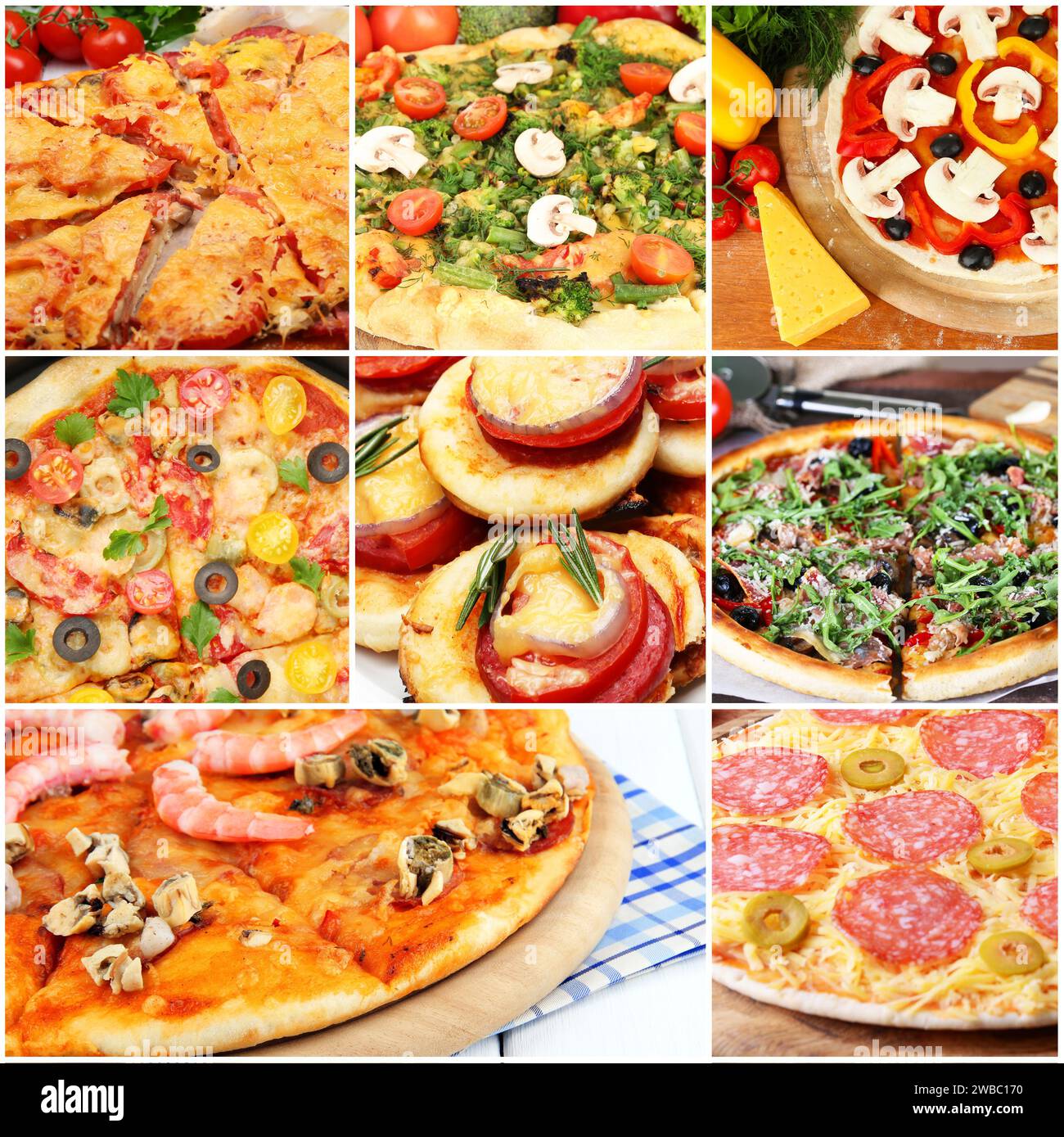 Pizza collage hi-res stock photography and images - Alamy