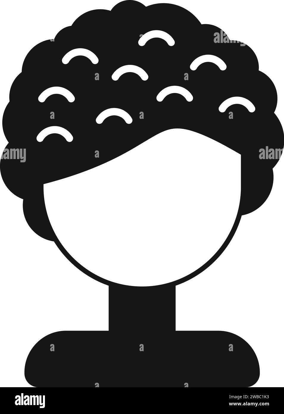 Beautiful wig icon simple vector. Face fashion. Coloration fake short ... Beautiful wig icon simple vector. Face fashion. Coloration fake short ...