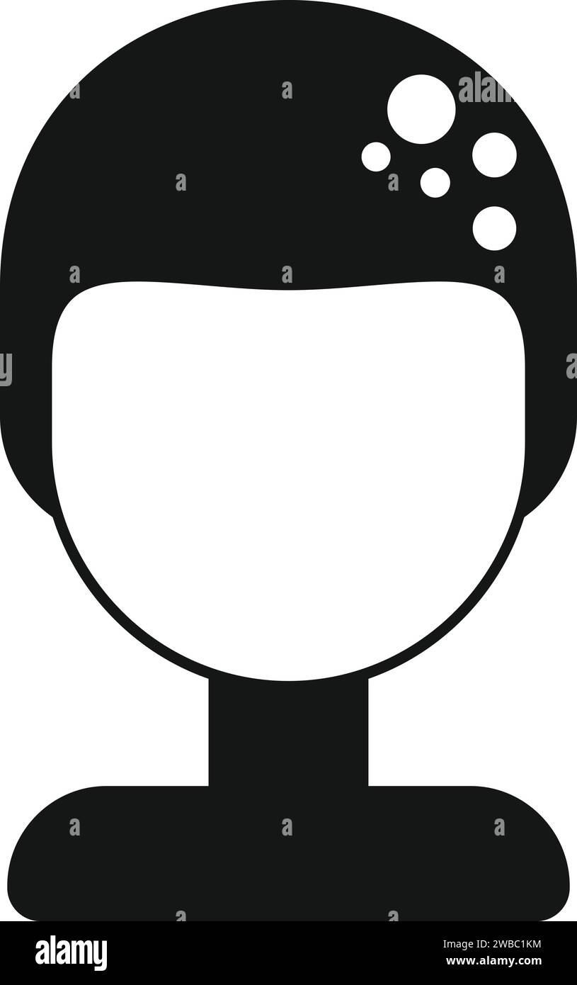 Short model wig icon simple vector. Style fashion. Female locks trend ...