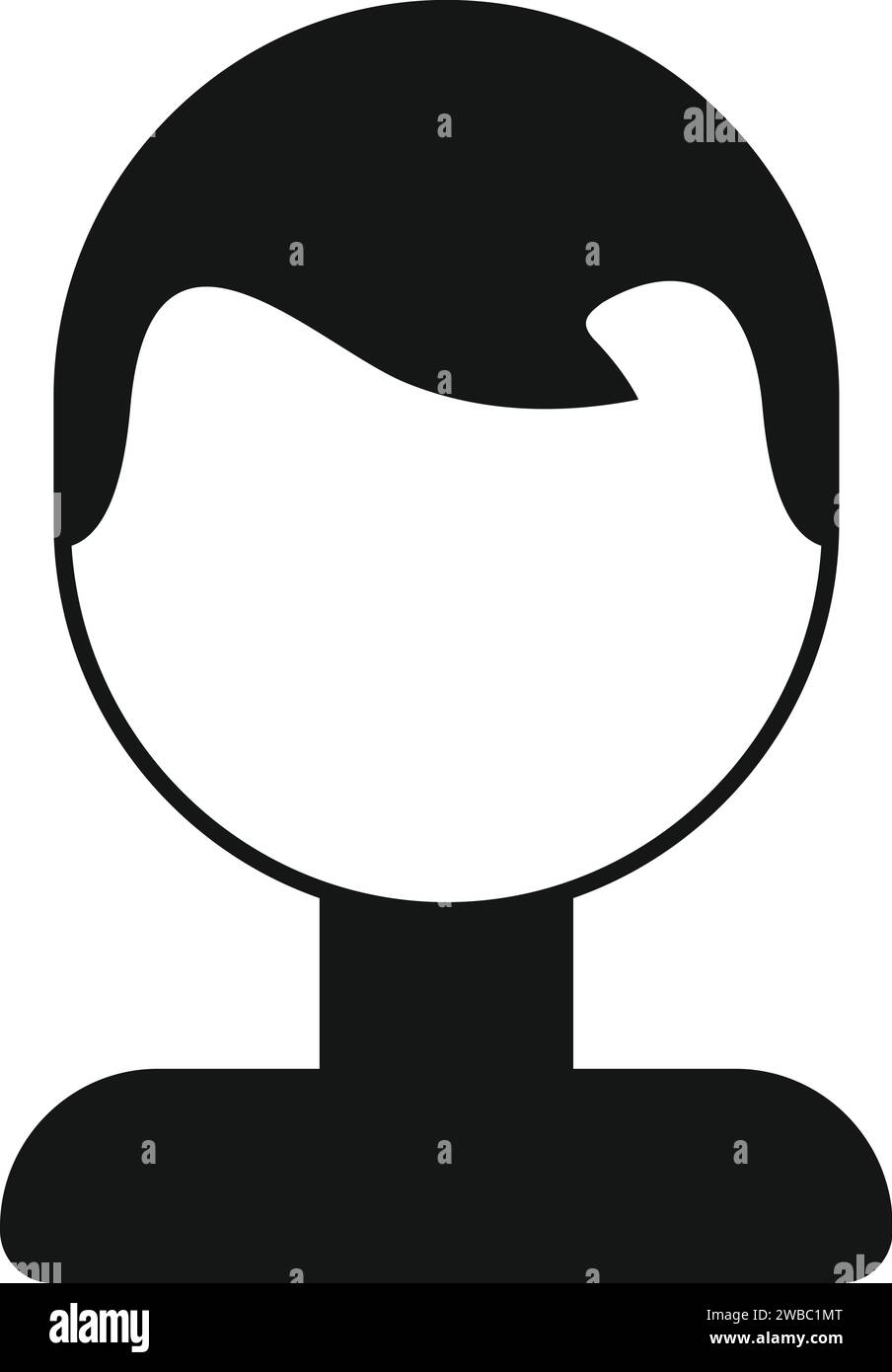 Very short wig icon simple vector. Female fashion head. Coloration fake ...