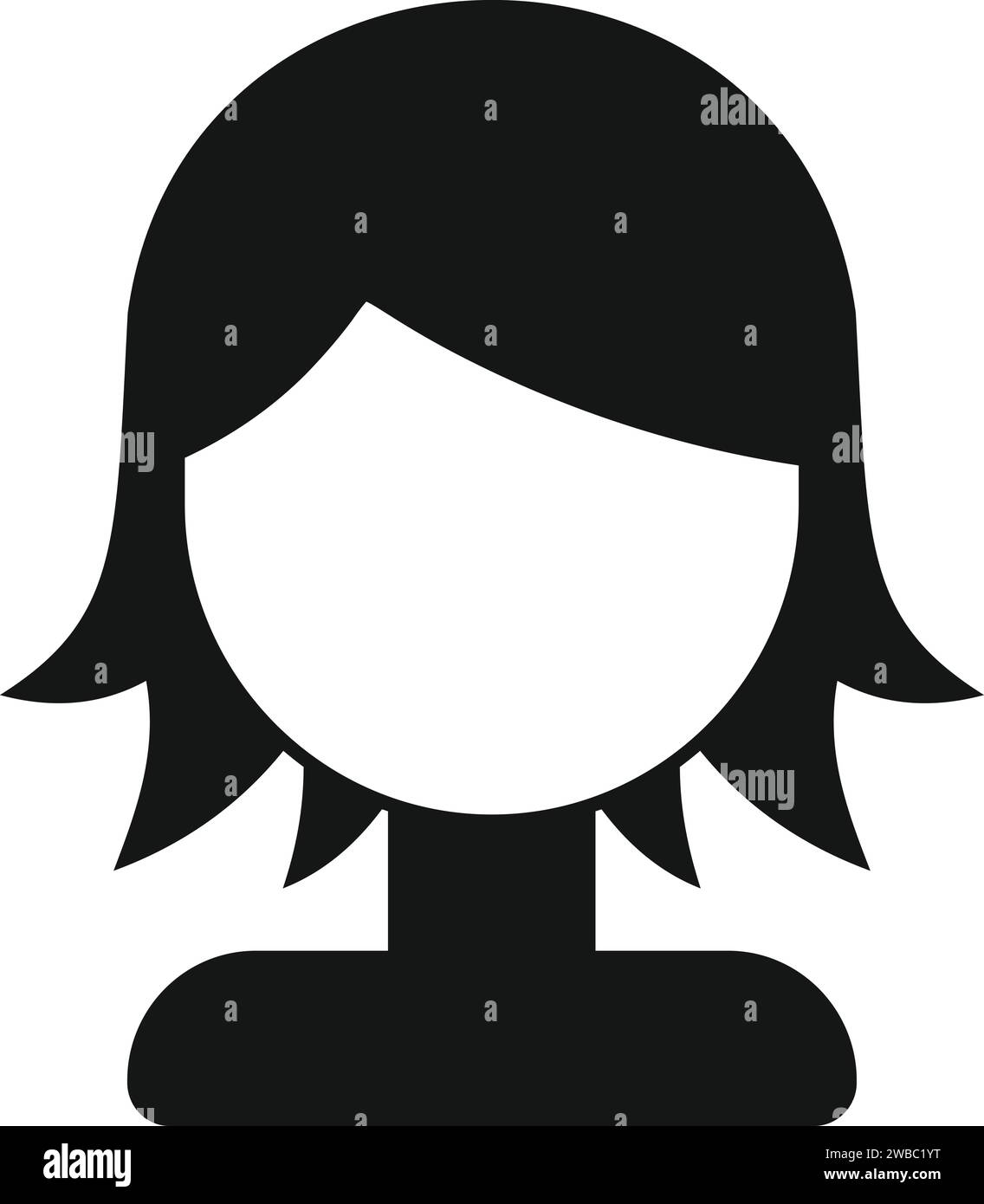 Short fake fashion wig icon simple vector. Locks barber. Artist ...