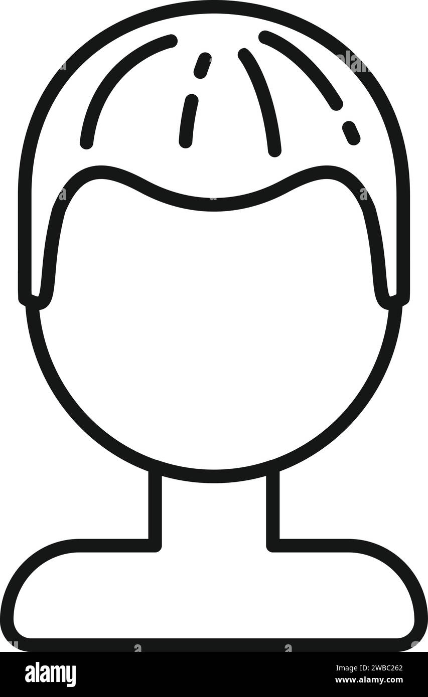 Cute face wig icon outline vector. Coloration fake. Trend fashion face ... Cute face wig icon outline vector. Coloration fake. Trend fashion face ...