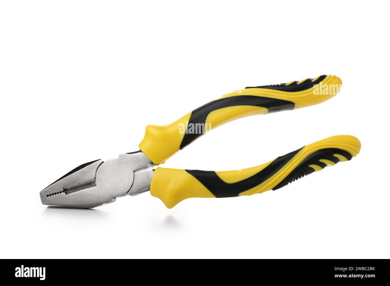 Yellow pliers isolated on white background Stock Photo - Alamy