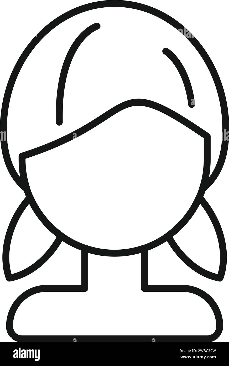 Short fake fashion wig icon outline vector. Locks barber. Artist ...