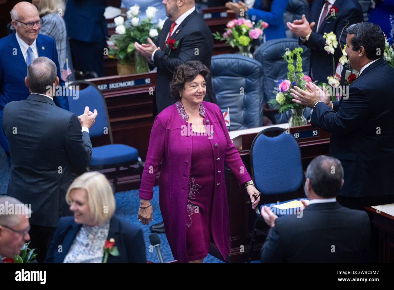 Florida Senate President Kathleen Passidomo arrives for a joint session ...