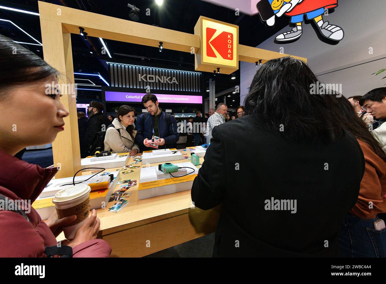 Las Vegas, NV, USA. 9th Jan, 2024. View of the Kodak booth at CES 2024 at Las Vegas Convention ...