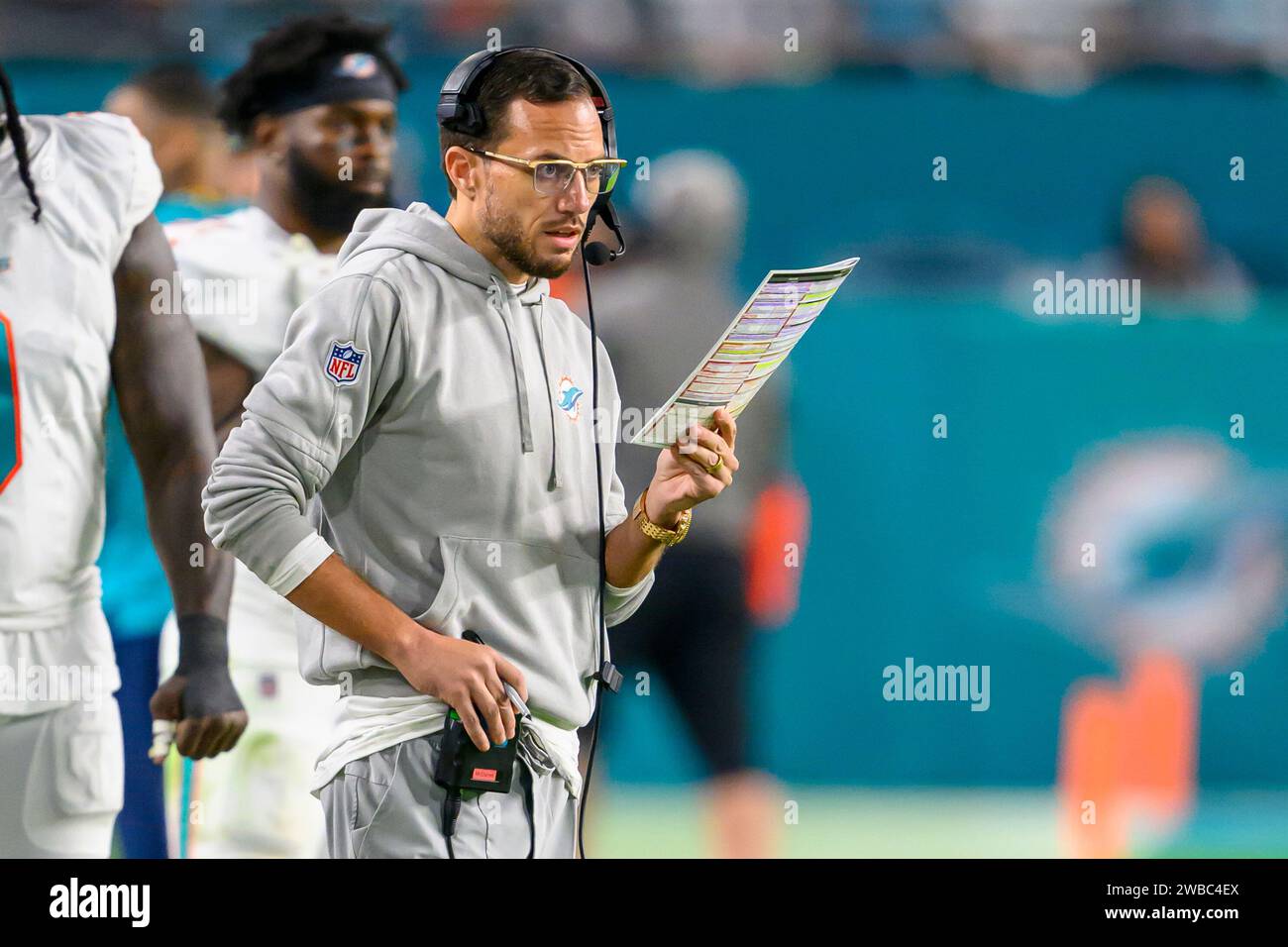 Miami Dolphins head coach Mike McDaniel watches from the sidelines ...