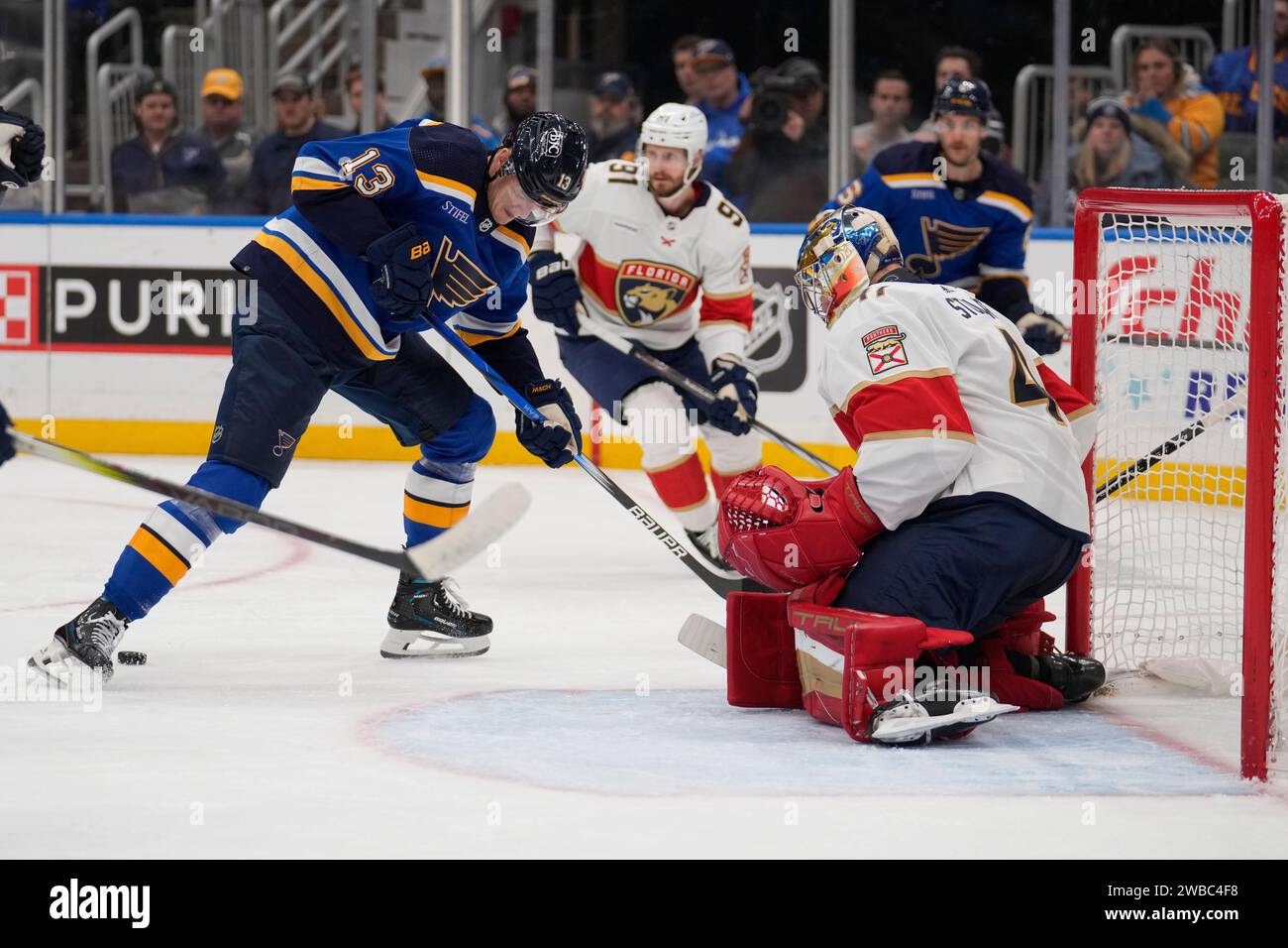 St. Louis Blues' Alexey Toropchenko (13) and Florida Panthers ...