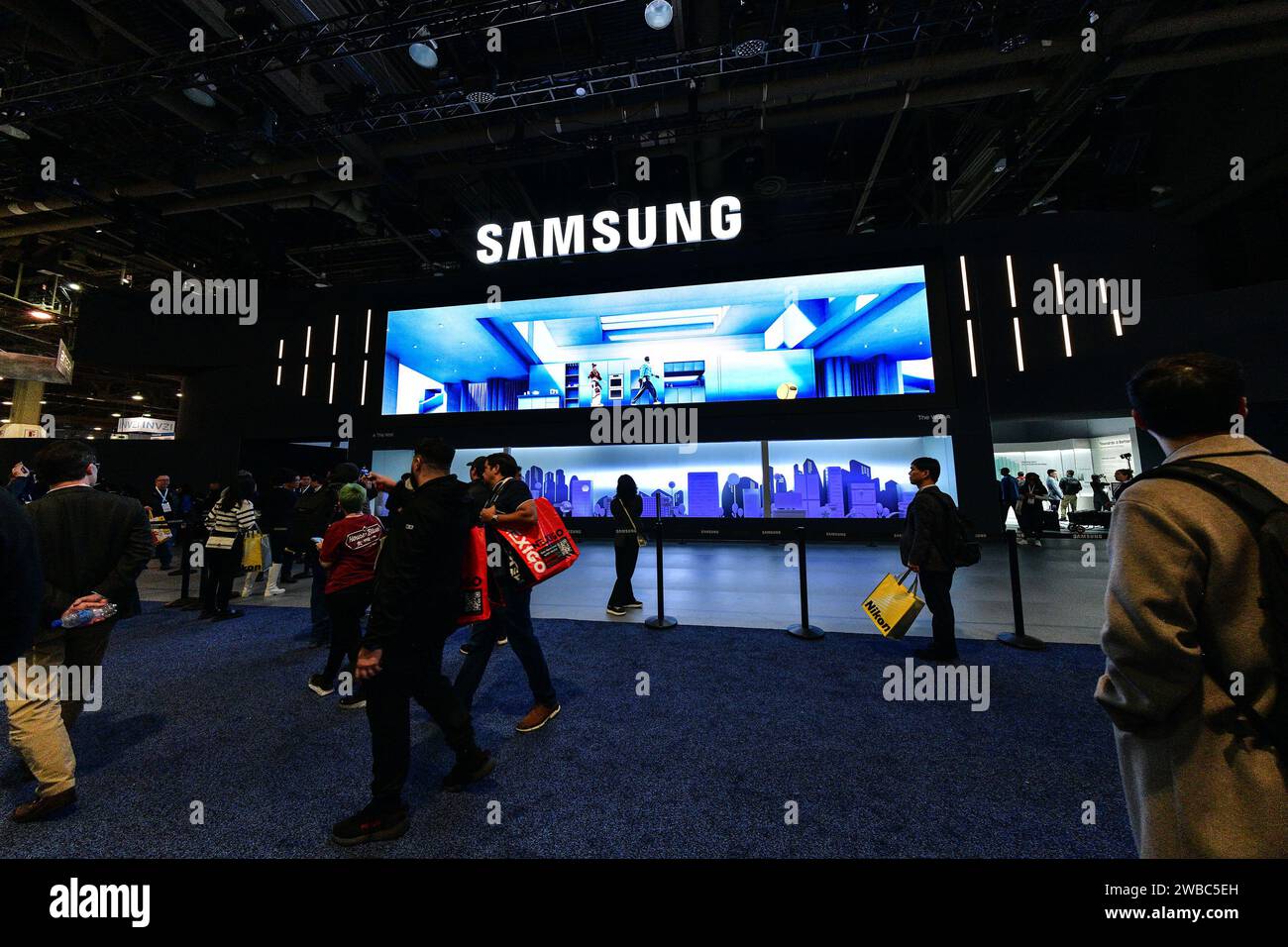 Las Vegas, NV, USA. 9th Jan, 2024. View of the Samsung Booth at CES ...