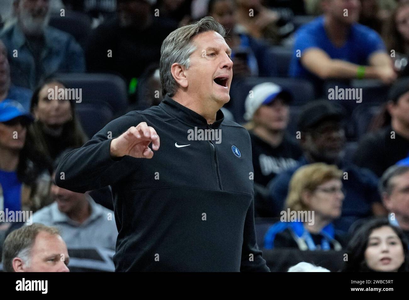 Minnesota Timberwolves head coach Chris Finch directs players on the ...
