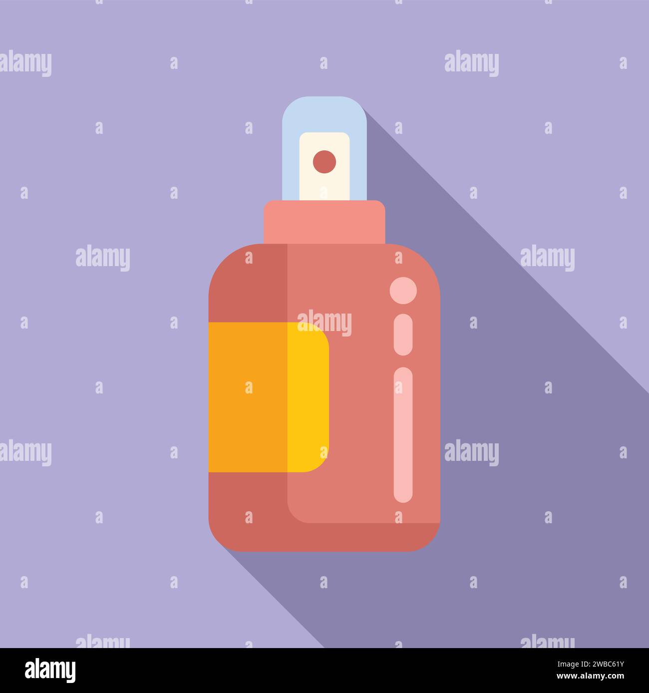 Korean spray cosmetics icon flat vector. Skin mask patch. Succulent ...