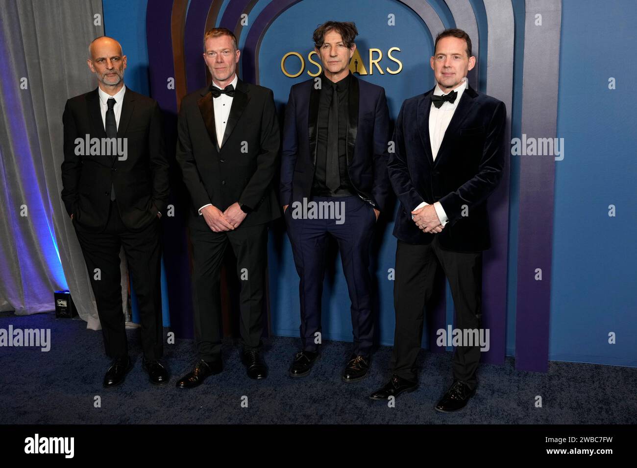 James Wilson, from left, Chris Oddy, Jonathan Glazer, and Johnnie Burn arrive at the Governors ...