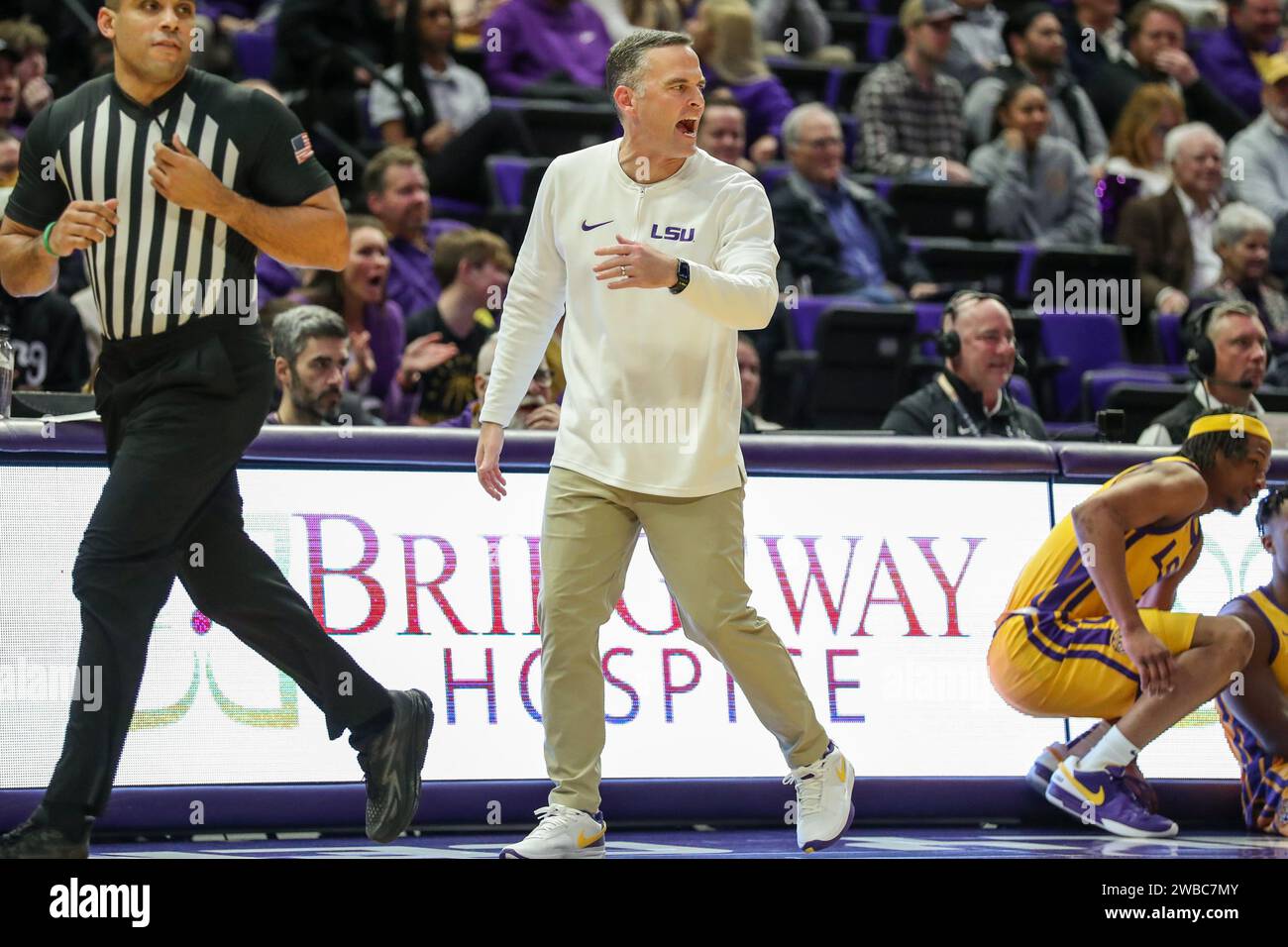 Baton Rouge, LA, USA. 09th Jan, 2024. LSU Head Coach Matt McMahon ...