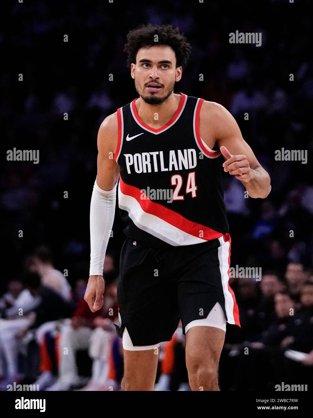 Portland Trail Blazers' Justin Minaya during the second half of an NBA ...