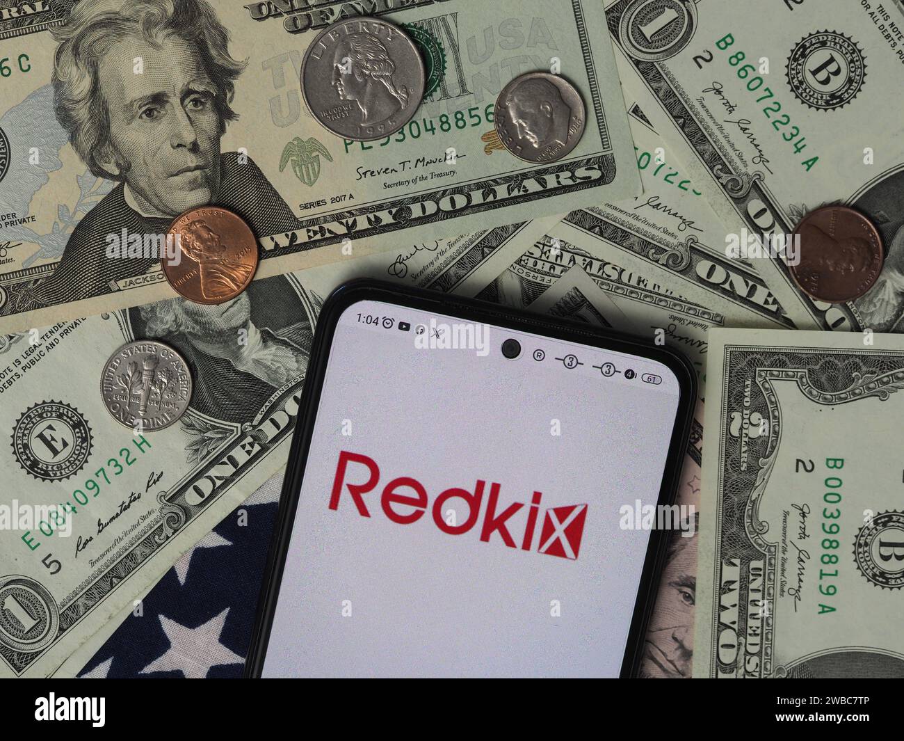 Germany. 10th Jan, 2024. In this photo illustration, a RedKix logo seen ...