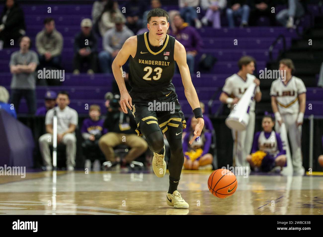 Baton Rouge, USA. 09th Jan, 2024. January 09, 2024: Vanderbilt's Jason ...