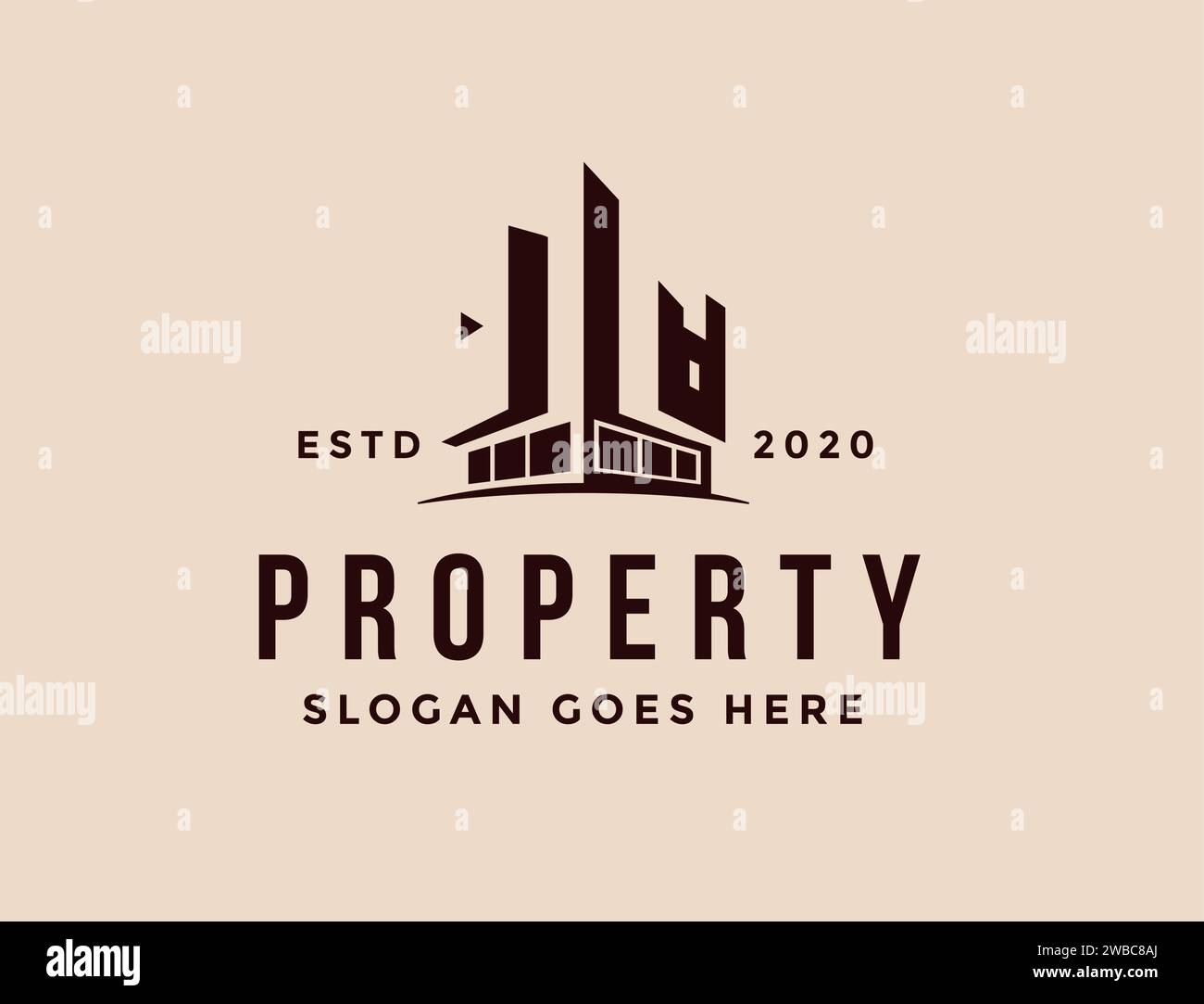 Simple building real estate property logo template Stock Vector Image ...