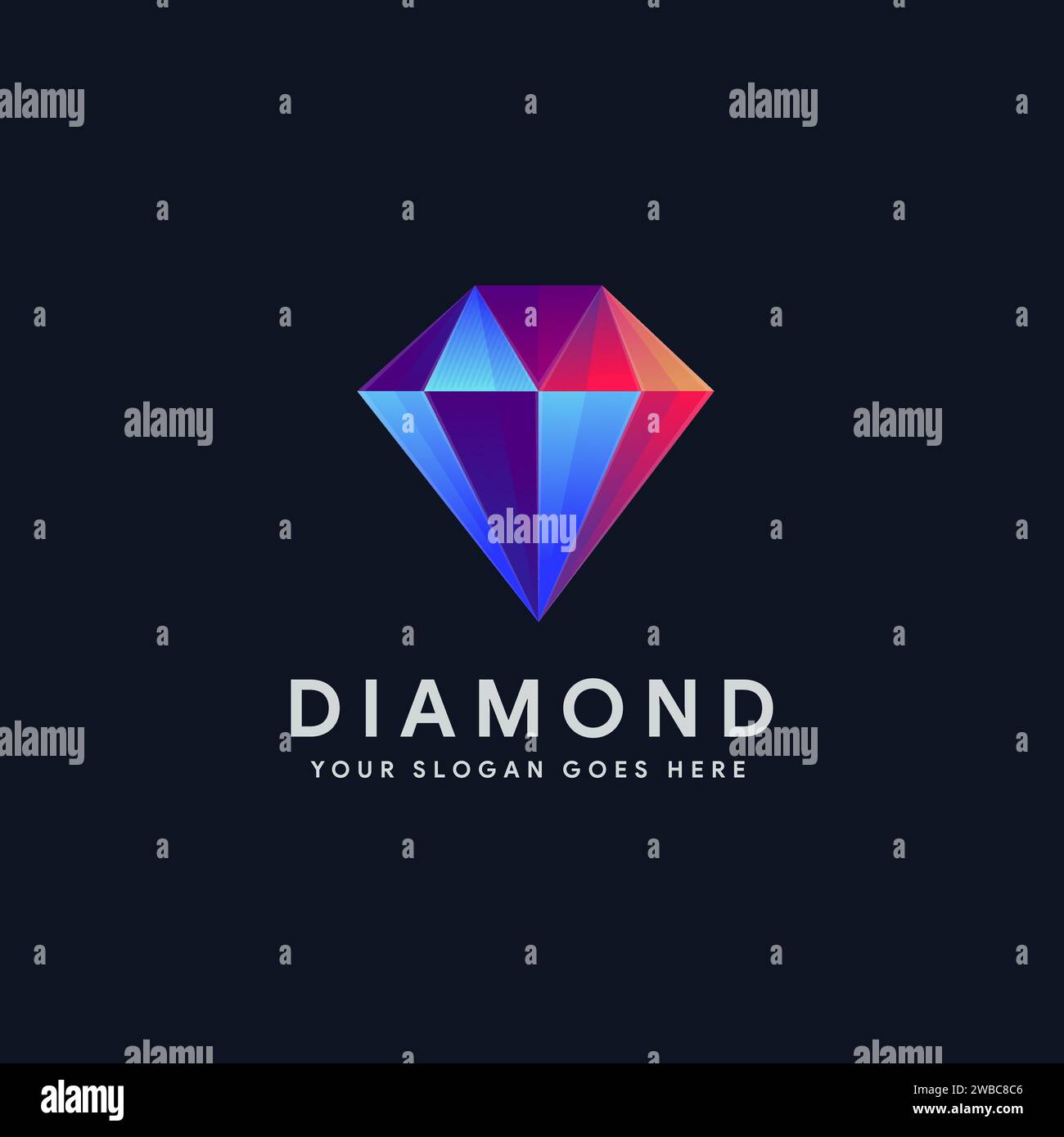 Modern abstract blue diamond logo icon Stock Vector Image & Art - Alamy