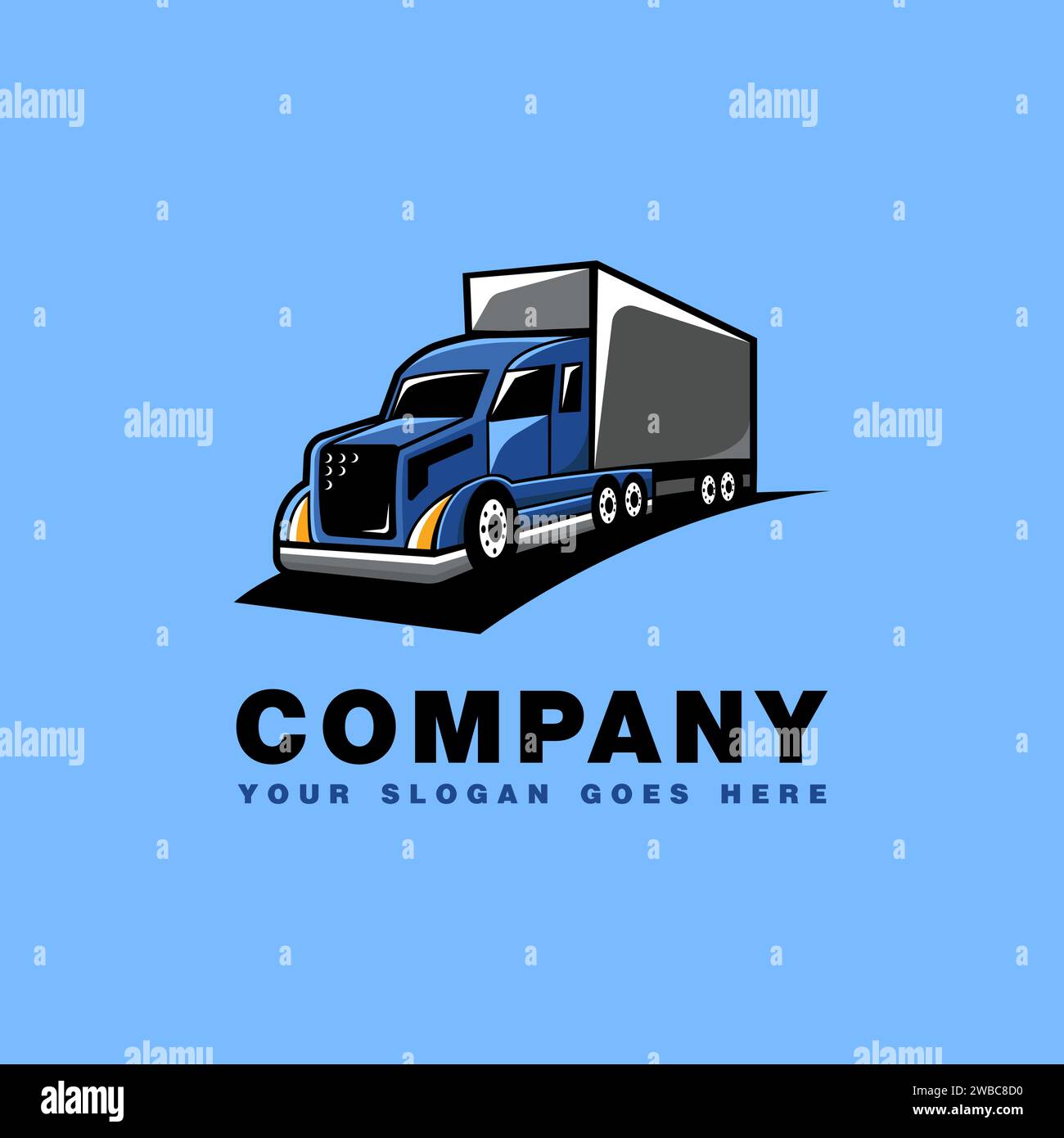 Truck trailer logo cartoon Stock Vector Image & Art - Alamy