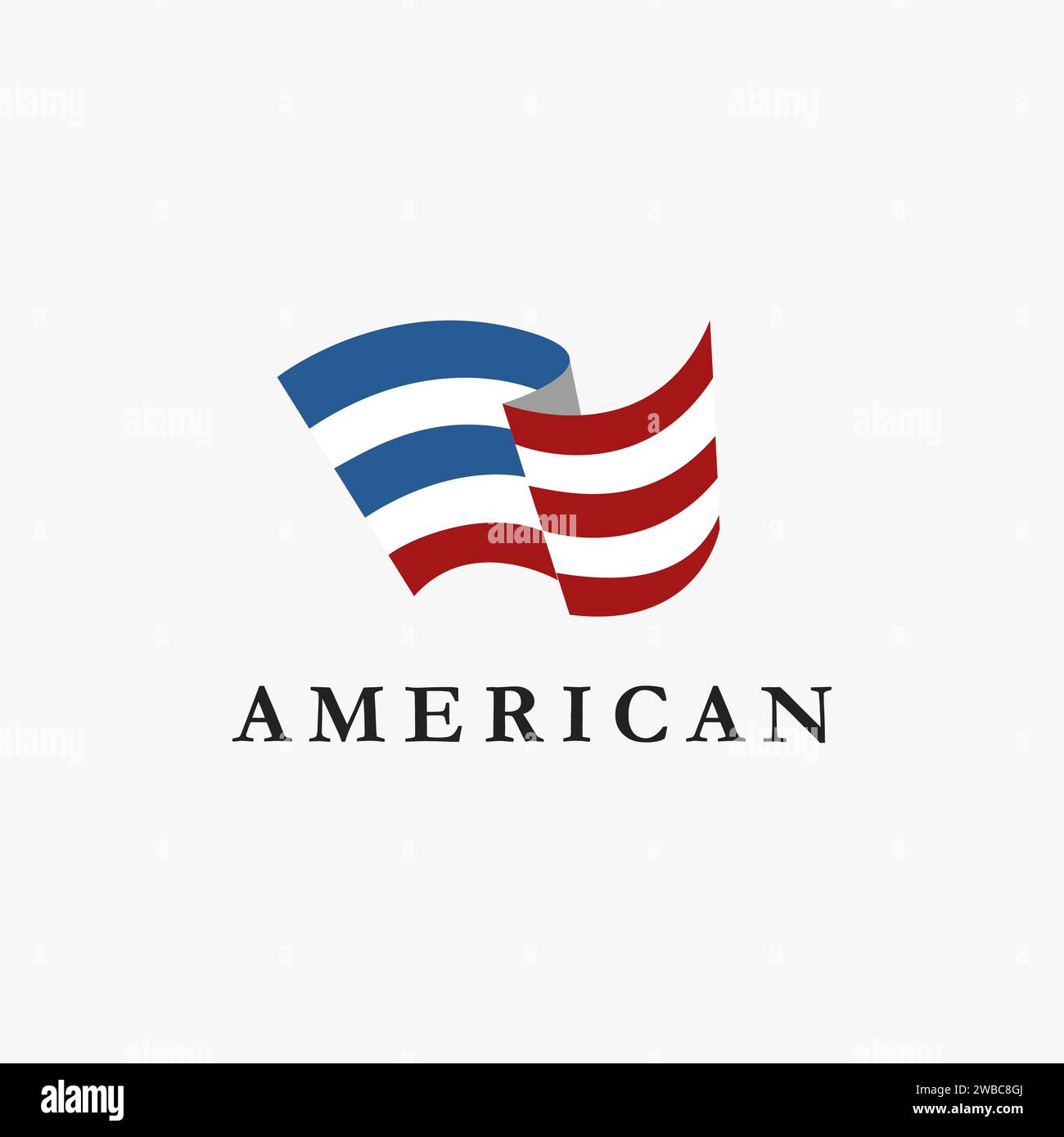 Abstract Simple Flag Logo icon of United States of America, USA ...