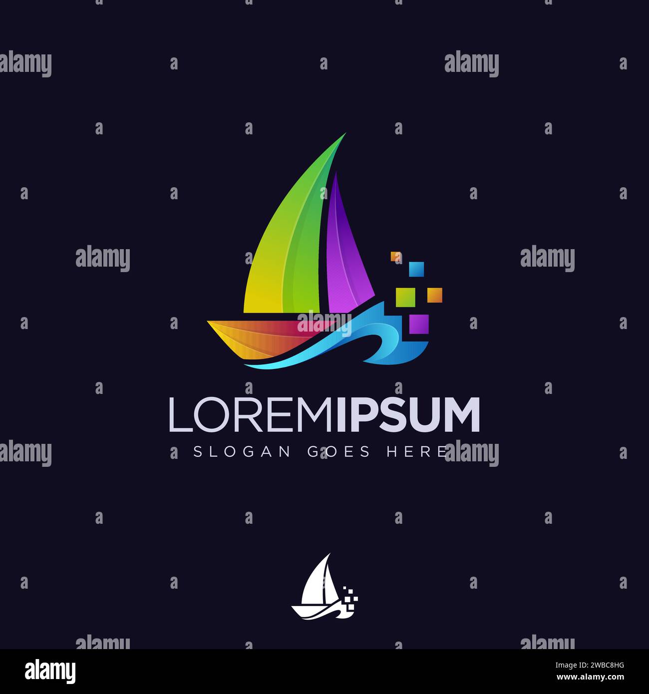 Modern colorful boat technology logo icon Stock Vector Image & Art - Alamy