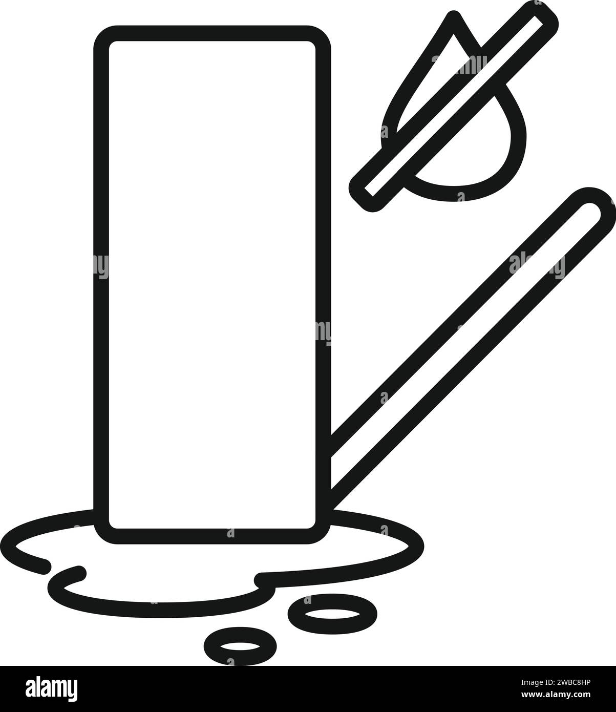 Broken water appliance icon outline vector. Repair dishwasher. Home ...
