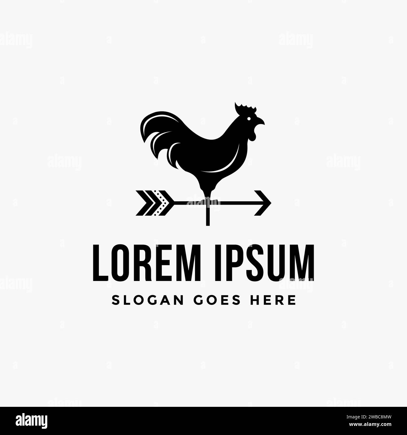 Weather vane chicken Rooster direction logo icon Stock Vector Image ...