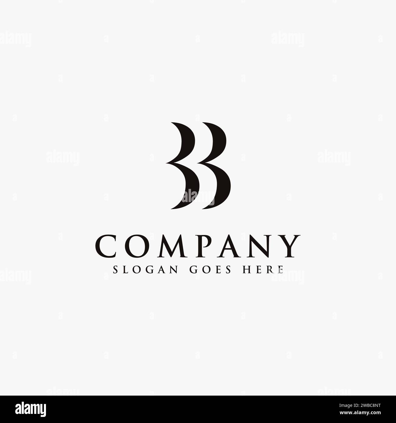 Initial letter B logo , B and B monogram logo icon Stock Vector Image ...