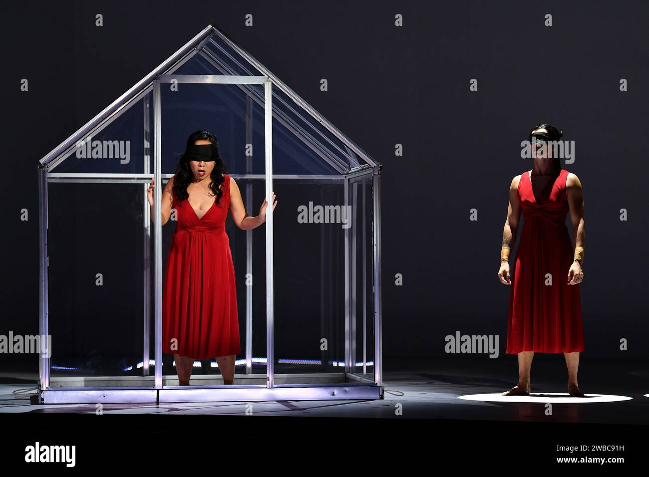Sydney, Australia. 10th Jan, 2024. Soprano Sandy Leung (left) performs ...