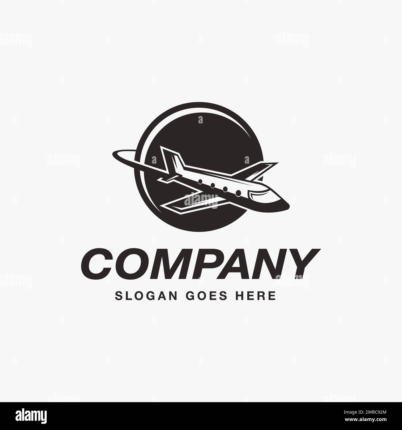 Flying airplane logo vector template Stock Vector Image & Art - Alamy