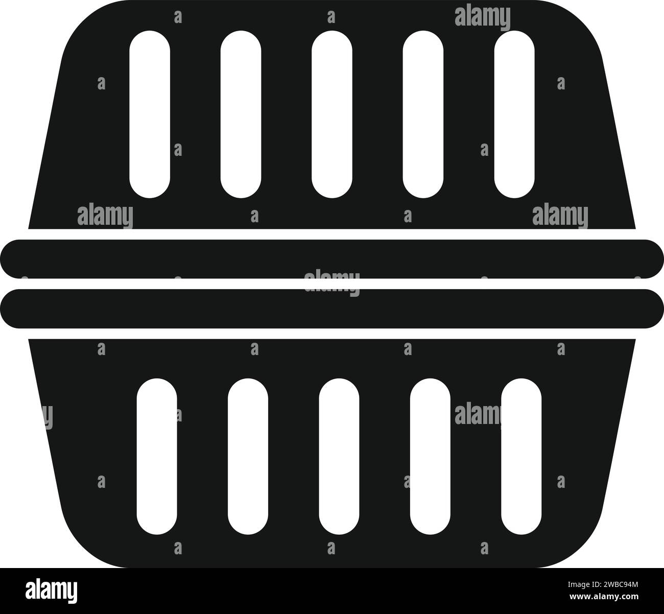 Plastic fast food box icon simple vector. Pack bread. Craft snack Stock ...