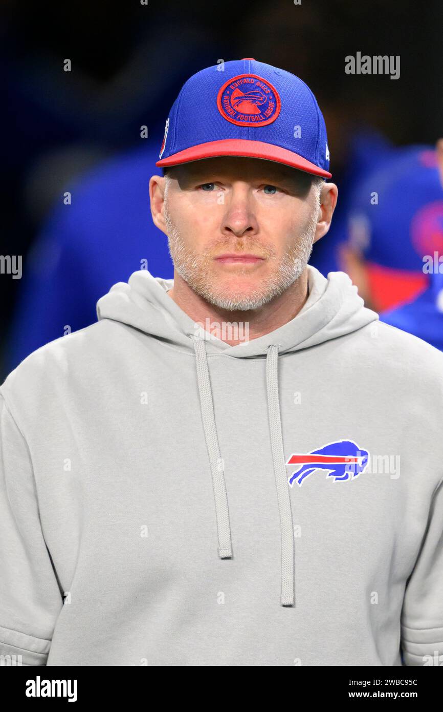 Buffalo Bills head coach Sean McDermott walks on the field before an ...