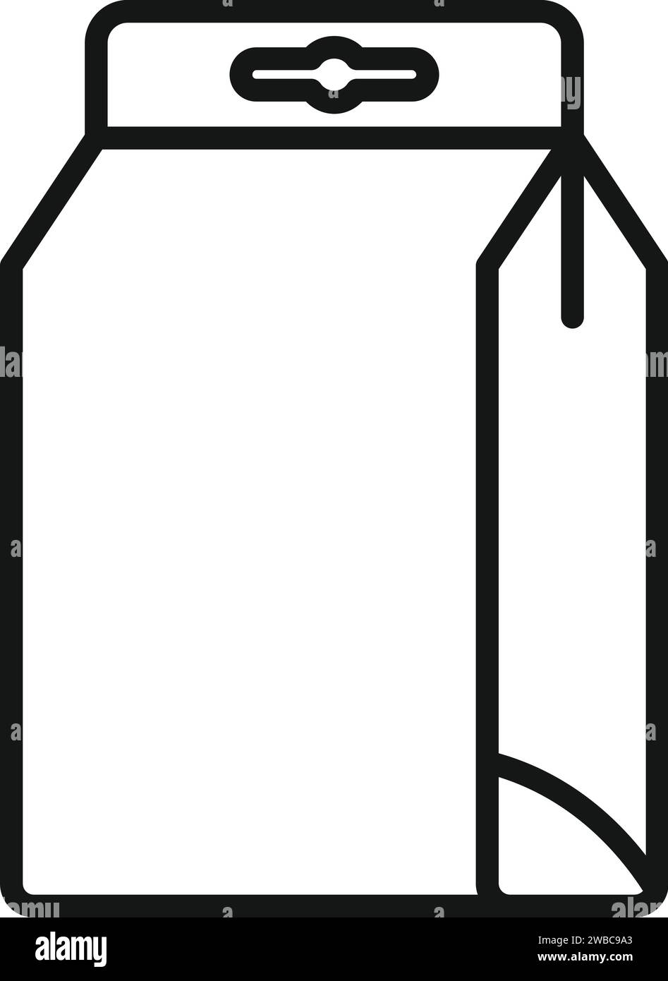 Milk pack drink icon outline vector. Food take away. Craft lunch Stock ...