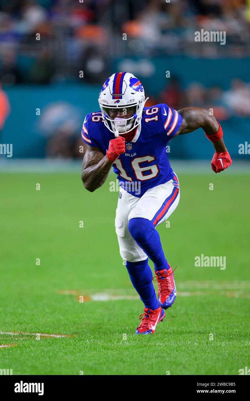 Buffalo Bills wide receiver Trent Sherfield (16) runs a play during an ...